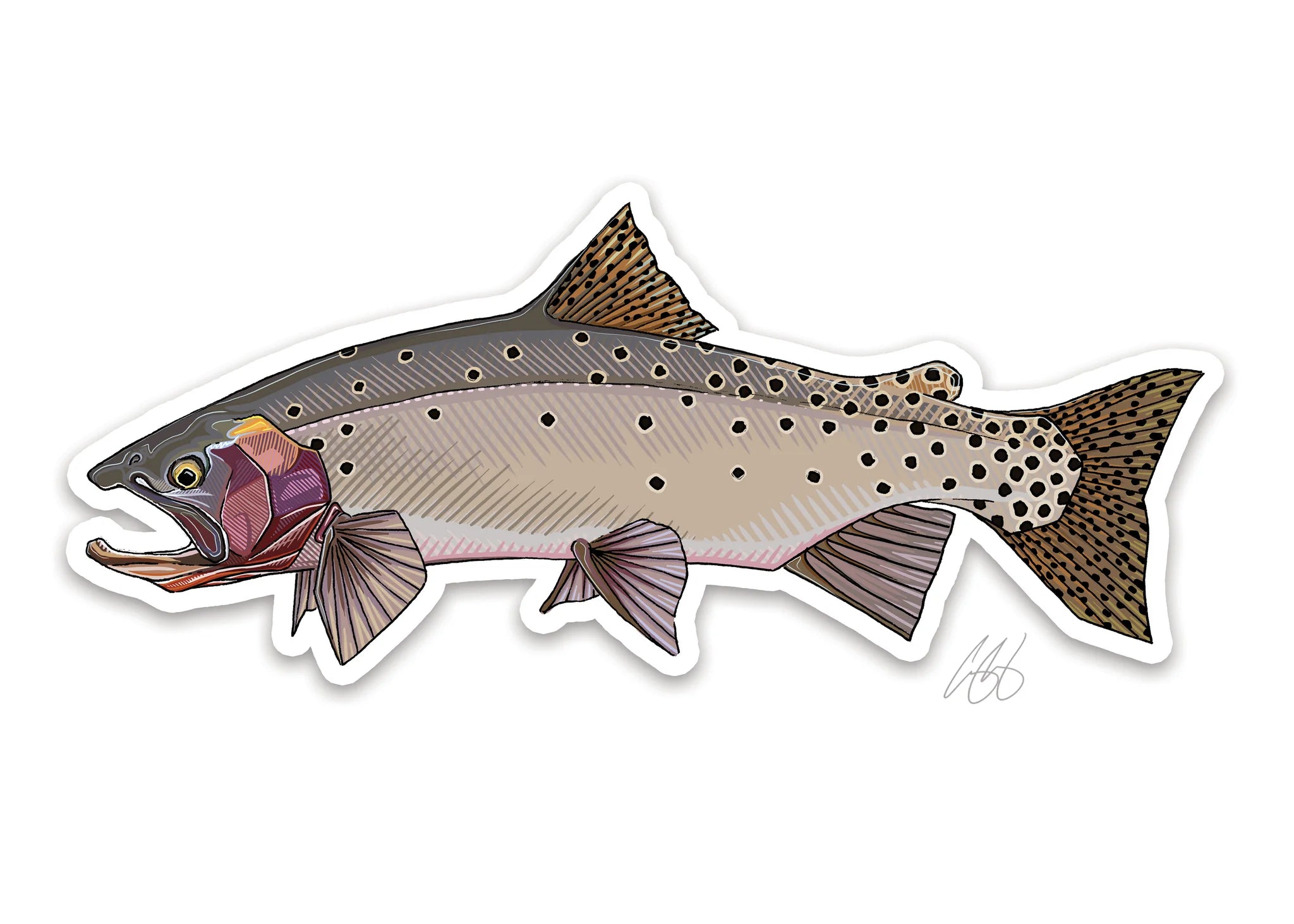 Bonneville Cutthroat Decal – Los Pinos Fly Shop
